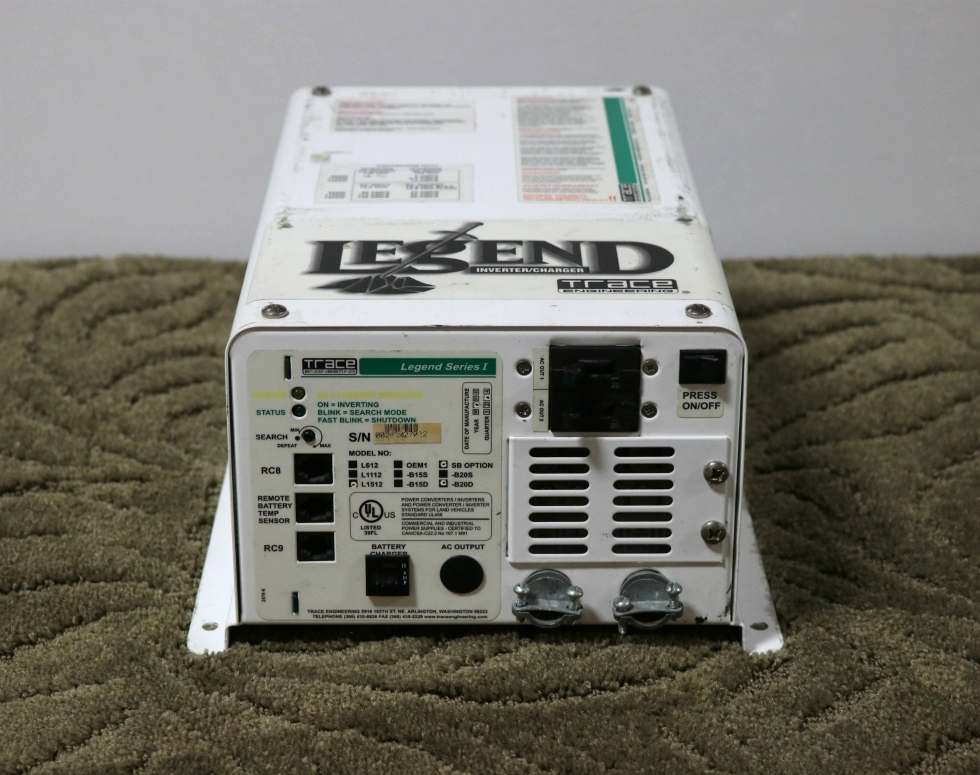 RV Components USED TRACE ENGINEERING LEGEND SERIES I L1512 MOTORHOME ...