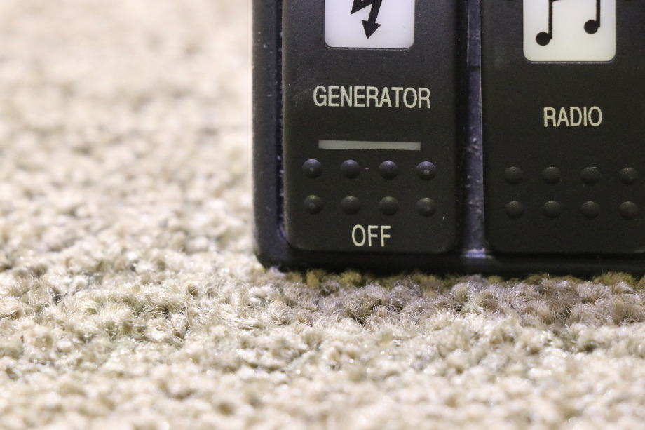 RV Components USED MOTORHOME GENERATOR ON/OFF & RADIO ON/OFF DASH ...
