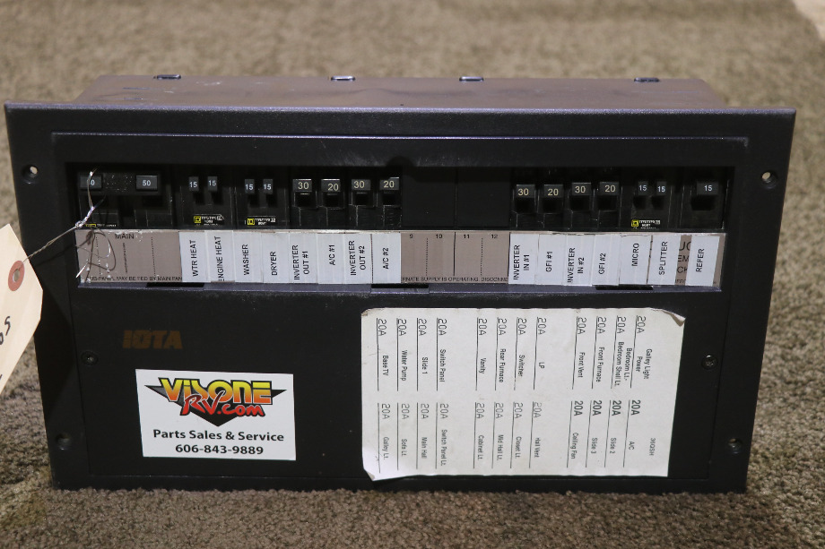 RV Accessories USED RV/MOTORHOME IOTA ELECTRICAL DISTRIBUTION PANEL IDP ...